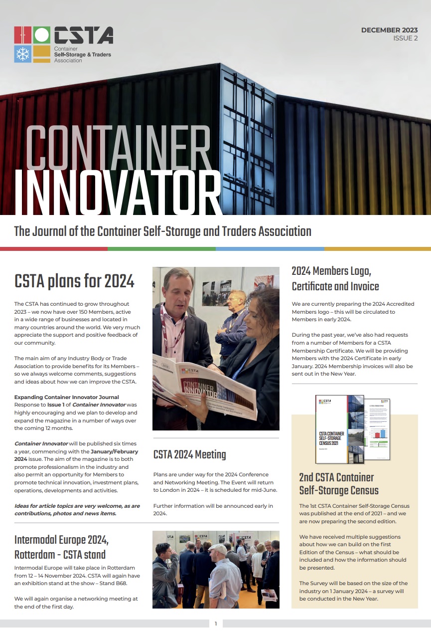 December 2023 Edition of Container Innovator now available online - CSTA